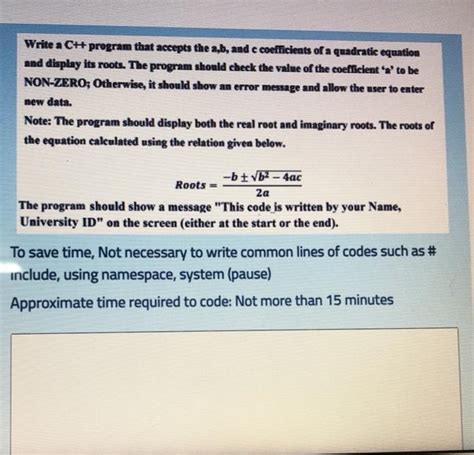 Solved Write A Ch Program That Accepts The Ab And C
