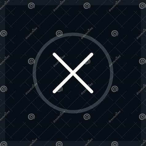 Hover Cancel Button Ui Element Template Stock Vector Illustration Of