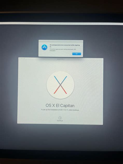 Getting Error Code 403 While Trying To Install El Capitan On An Older