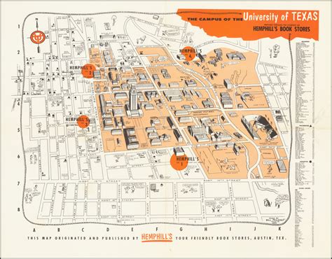 University Of Texas At Austin Map Ut Austin Map Print Etsy