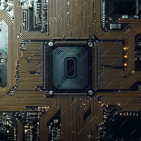 Premium Ai Image Advanced Technology Visualization Circuit Board Cpu Processor Microchip