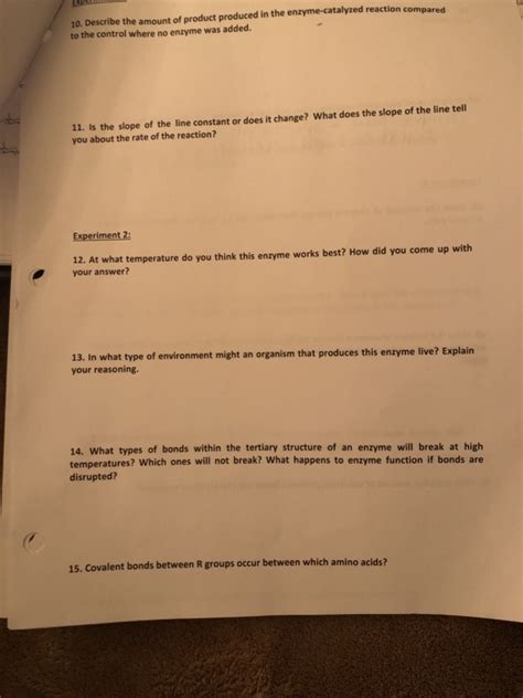 Solved 10 Describe The Amount Of Product Produced In The