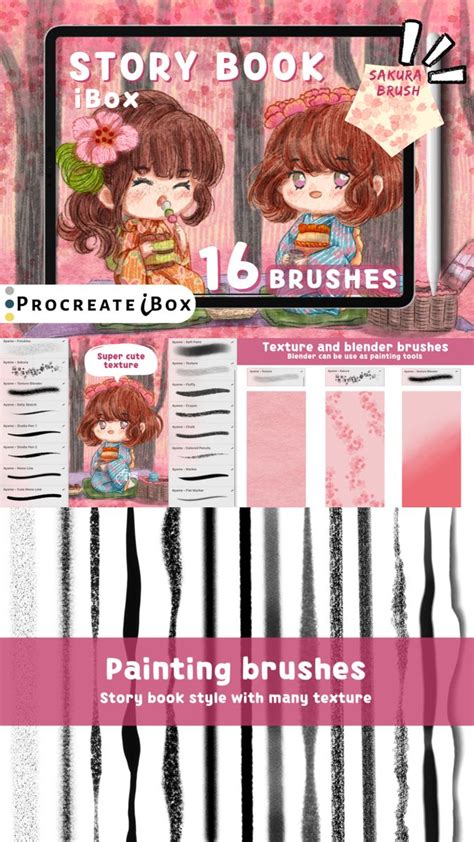 Procreate Story Book Brushes Procreate Cartoon Procreate Texture