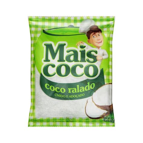 Coco Ralado Adoc Umido Mais Coco 50gr Central Doces
