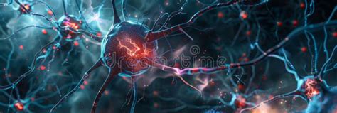 Abstract Neural Network With Glowing Connections On Dark Background