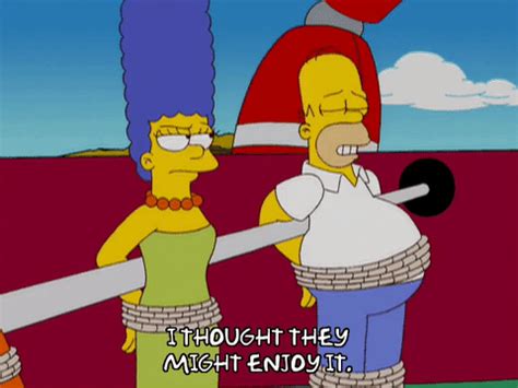 Tied Up Homer Simpson Marge Simpson  Find On Er