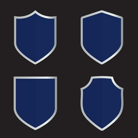 Gradient Border Shield Protect Shield On Black Background 25442359