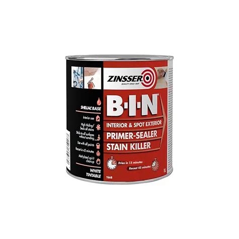 Zinsser Bin Primer Shellac Based Primer Sealer Stillorgan Decor