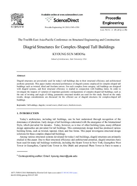 pdf diagrid structures for complex shaped tall buildings