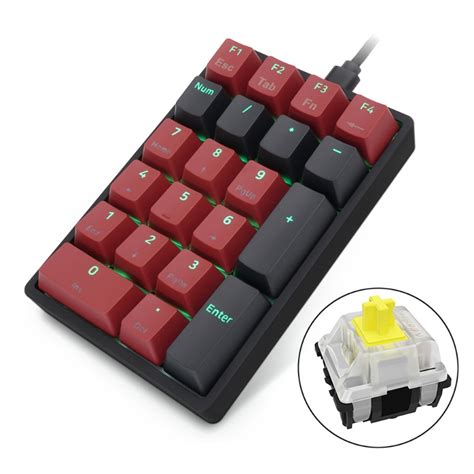 sk21 portable usb c wired numeric keypad rgb digit vicedeal