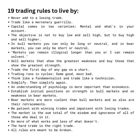 Pyquant News 🐍 On Linkedin The 19 Rules Of Trading Everyone Should Live By
