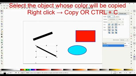 Make Two Objects Same Color In Inkscape Youtube