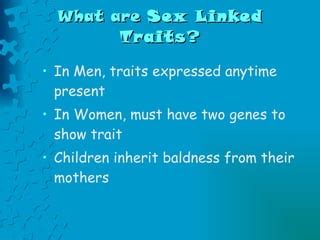 Sex Linked Traits PPT