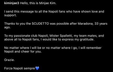 방금 김민재 인스타에 올라온 작별인사 해석  유머 움짤 이슈 에펨코리아