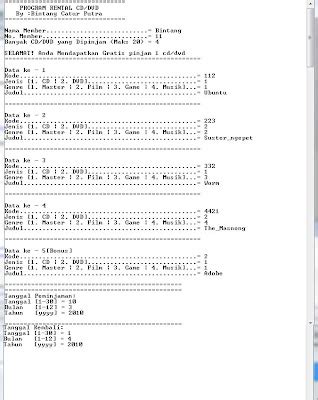 Contoh Script Penggunaan Struct Pada C Program Rental Belajar Komputer