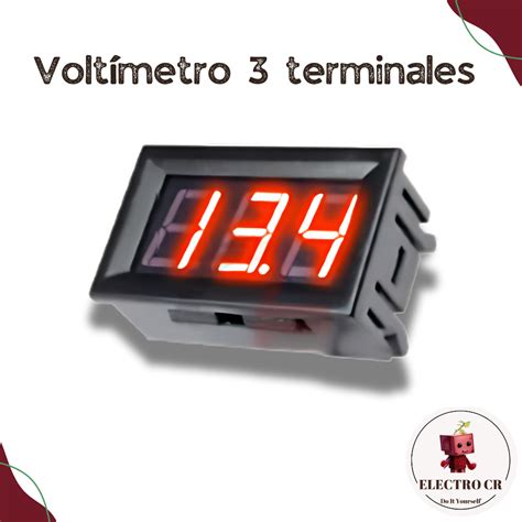 Mini Voltímetro De 3 Terminales Electro Cr