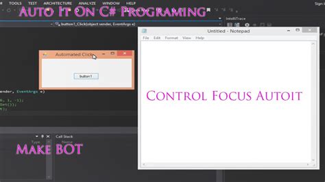 Control Focus Using Autoit On C Tutorials Automation Programing YouTube