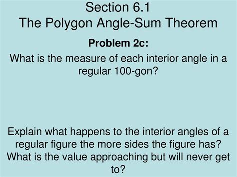PPT Section 6 1 The Polygon Angle Sum Theorem PowerPoint Presentation ID 4203993