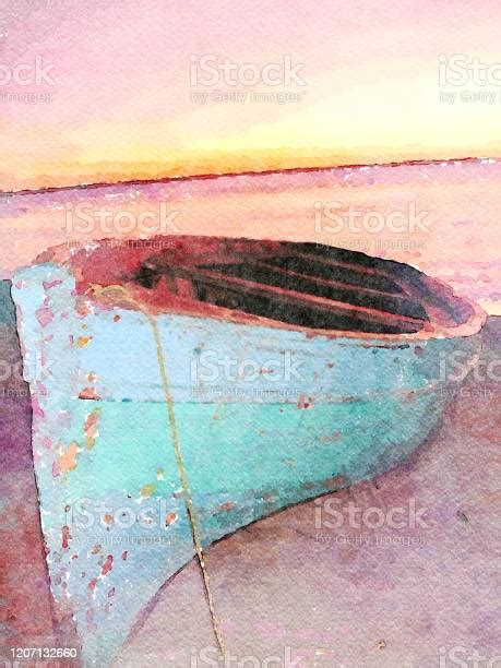 Ilustrasi Cat Air Perahu Di Pemandangan Laut Mozambik Foto Stok Unduh Gambar Sekarang Istock