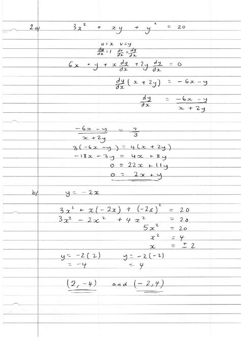 Solution A Level Implicit Differentiation Notes Studypool