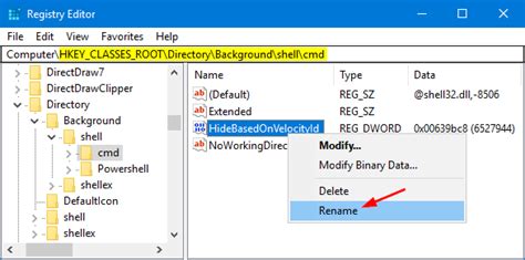 Fix Missing Open Command Window Here” In Windows 10 Creators Update Password Recovery