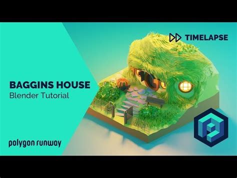 Free Video Bilbo Baggins House Blender Low Poly 3d Modeling Timelapse Tutorial From Polygon