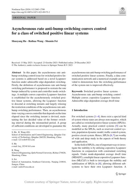 asynchronous rate anti bump switching convex control for a class of