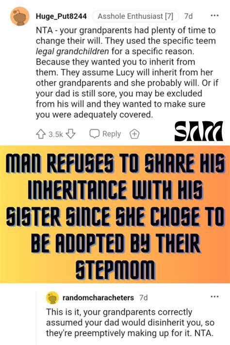 Man Refuses To Share His Inheritance With His Sister Since She Chose To Be Adopted By Their
