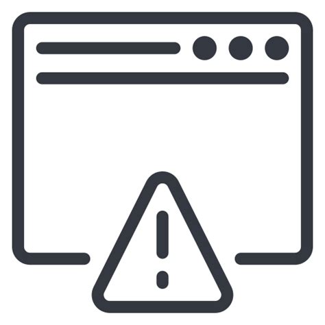 browser website window web internet webpage warning icon