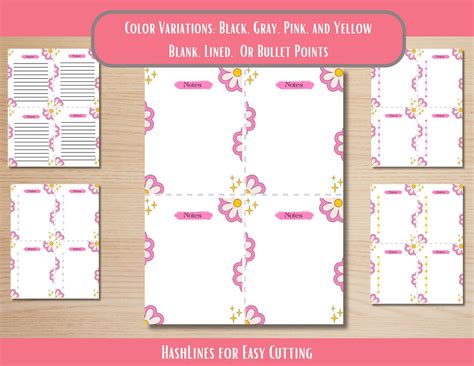 Notes Page Printable Lined Notes Template Note Taking Writing Paper