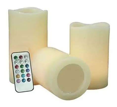 Set X 3 Velas Electronicas Led A Control Remoto Mercadolibre