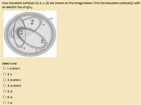 Solved Four Gaussian Surfaces A B C D Are Shown On The Image
