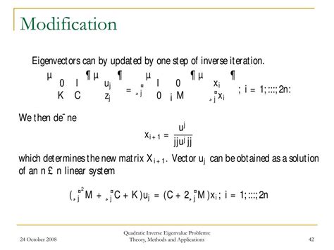 Ppt Quadratic Inverse Eigenvalue Problems Theory Methods And Applications Powerpoint