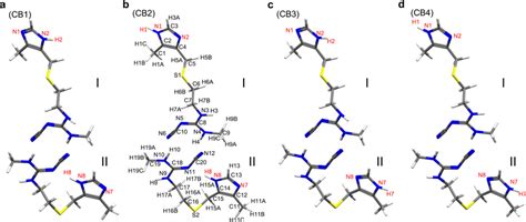 Four Possible Molecular Structures Of Cimetidine Form B The Cimetidine