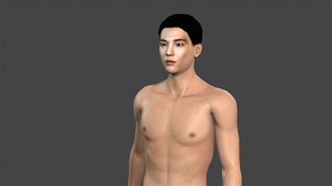 Beautiful Naked Man Rigged D Model Superhive Formerly Blender Market
