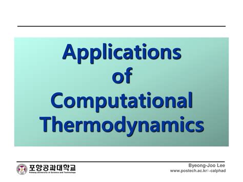 Ppt Computational Thermodynamics In Materials Science Research Lab Powerpoint Presentation