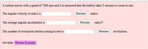 solved a turbine moves with a speed of 7500 rpm and it is measured