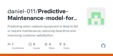 Github Daniel 011predictive Maintenance Model For Telecommunication