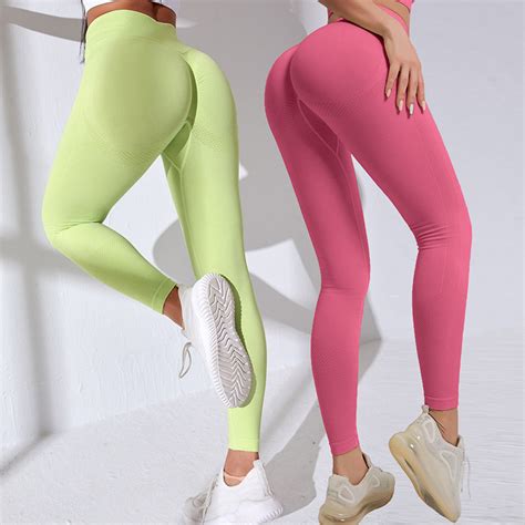Hot Sex Yoga Girls Leggings Seamless Peach Hip Yoga Pant High Waisted