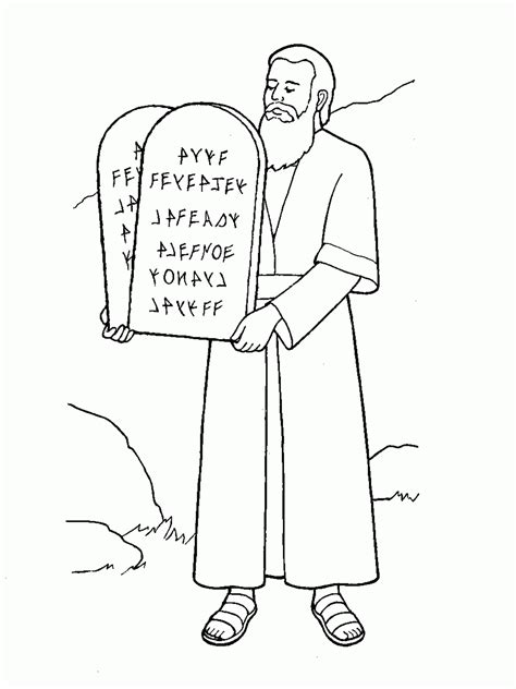 Collection Of Ten Commandments Coloring Pages Free Printable