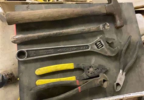 Pliers Hammer Crescent Wrench Assorted Tools Hamilton Maring