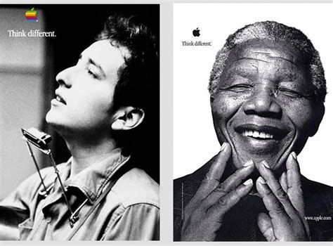 Think Different Ad By Apple Rest In Peace Elvis And Mandela Steve Jobs