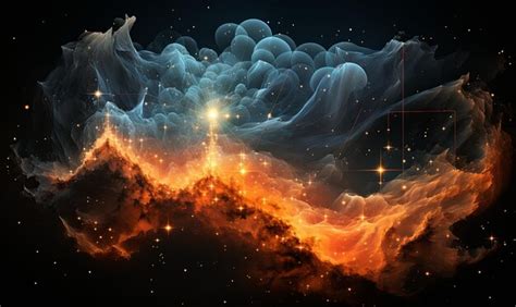 computer generated image of a star cluster premium ai generated image