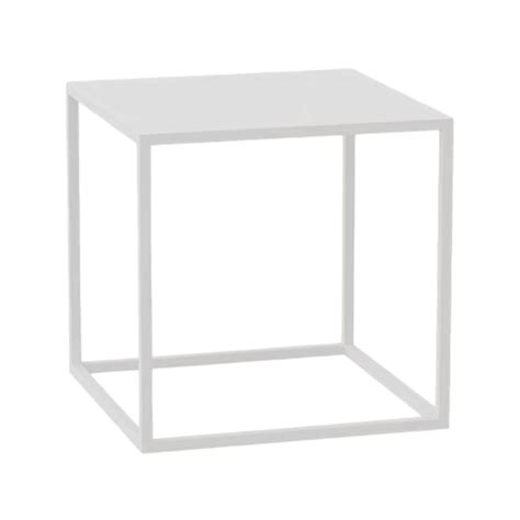 Cube Coffee Table White Four Legs Affair Event Furniture Rental