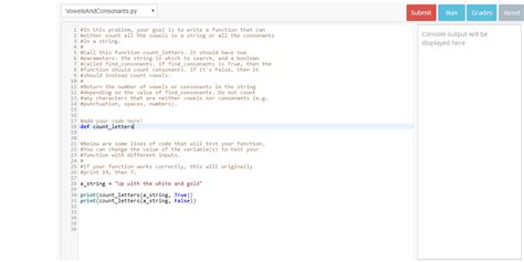solved vwelsandconsonants py submit run grades reset 1