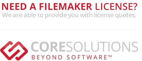 Filemaker Licensing Coresolutions Software Inc