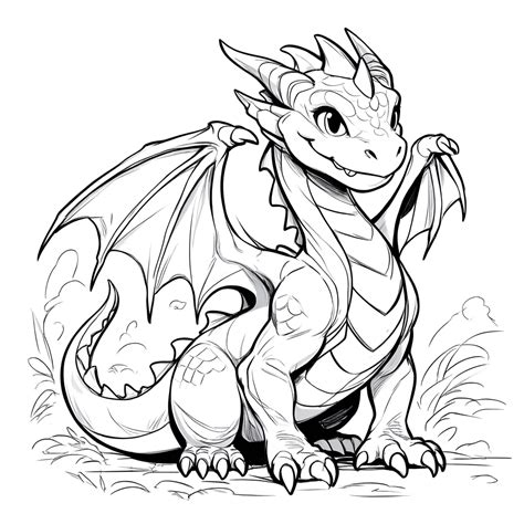 Friendly Dragon Dragon Coloring Pages