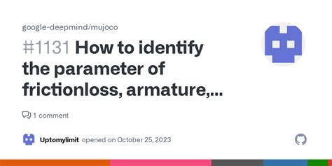 How To Identify The Parameter Of Frictionloss Armature Damping And