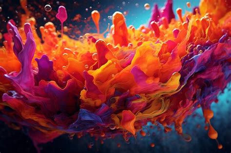 Premium AI Image Dynamic Liquid Burst