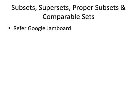 Sets Class Xi Chapter 1 Pptx